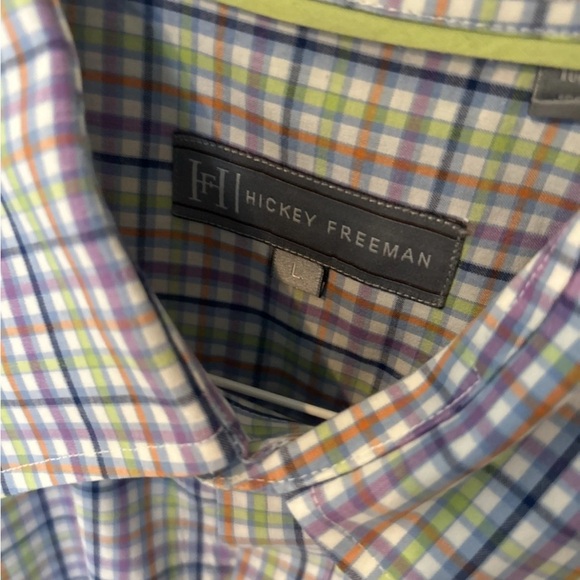 Hickey Freeman | Shirts | Hickey Freeman Mens Colorful Checkered Shirt ...